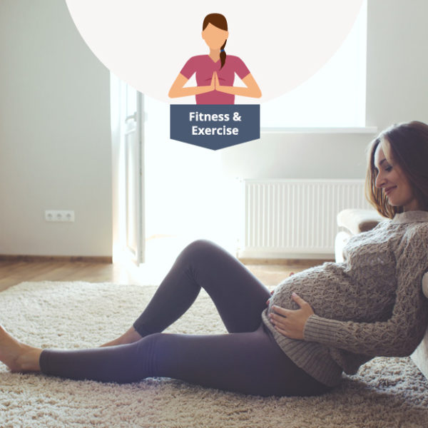 Second trimester exercises using a fitness ball